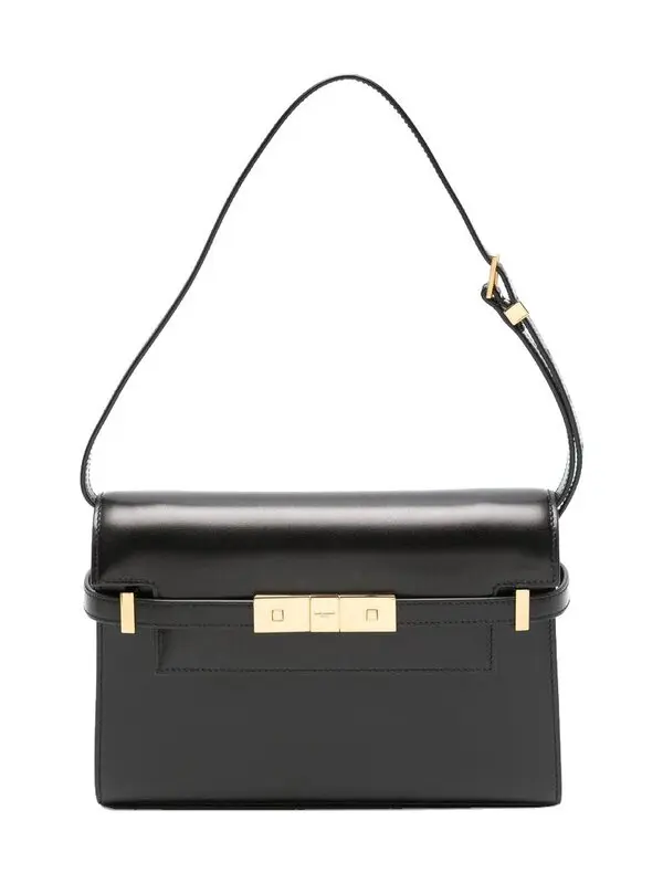 Saint Laurent Calf Leather Shoulder Bag - Black