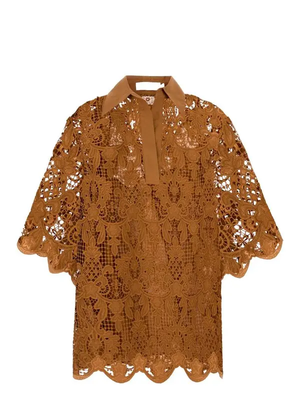Zimmermann Lace Coco Top - Orange