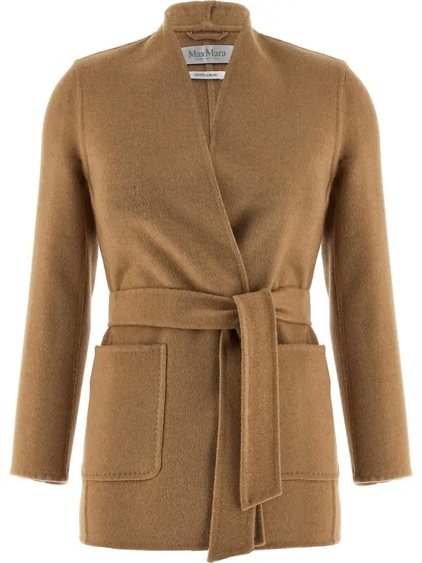 Max Mara Harold Camel Wool Blazer - Cream