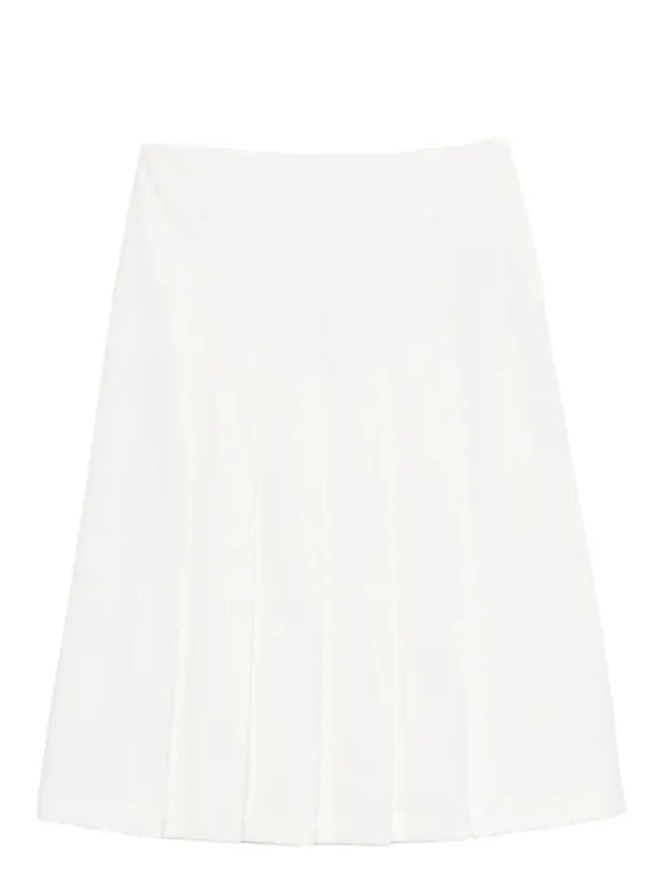 A.p.c. Pleated Cotton Skirt - White