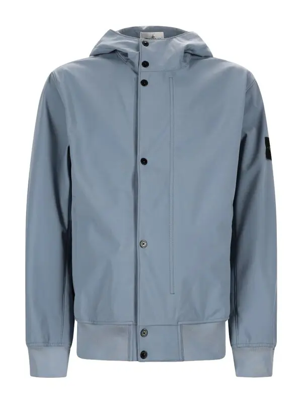 Stone Island Hooded Parka - Blue