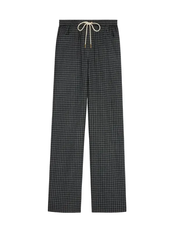 Celine Madras Wool And Cashmere Jogger Trousers - Multicolor