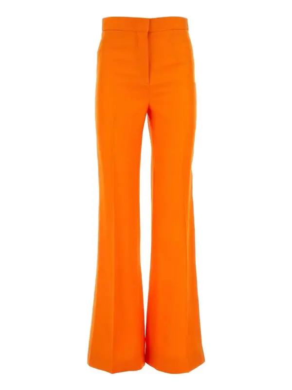 Stella McCartney Fluo Viscose Wide-leg Pant - Orange