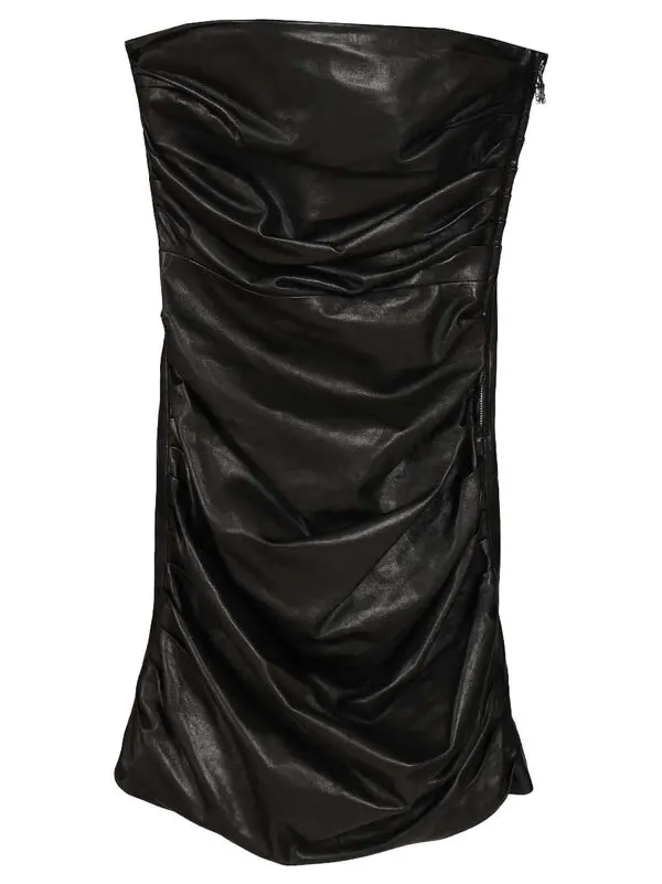 Amiri Leather Mini Dress - Black