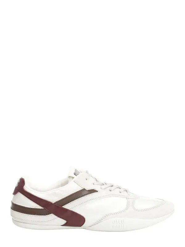 Miu Miu Gymnasium" Technical Fabric And Suede Sneakers - Multicolor