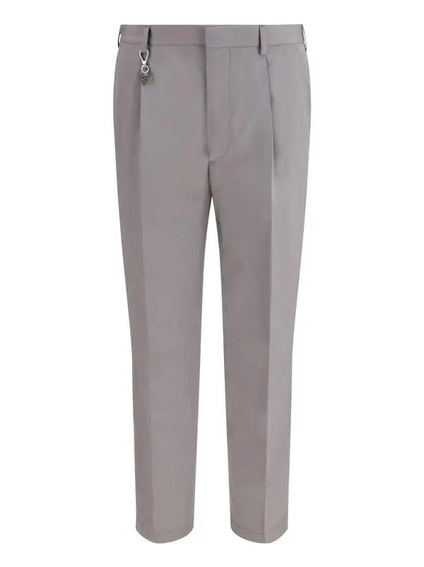 Prada Tailored Cotton Poplin Pants - Gray