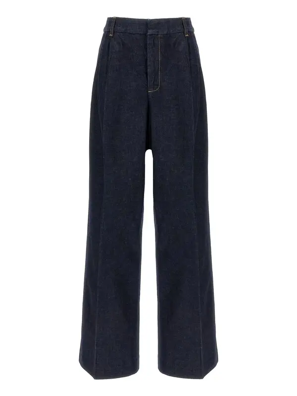 Zimmermann Illustration Denim Wide Leg Jeans - Blue