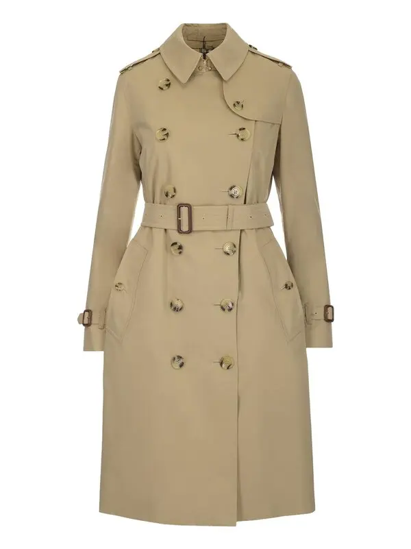 Burberry The Kensington Long Trench Coat - Cream