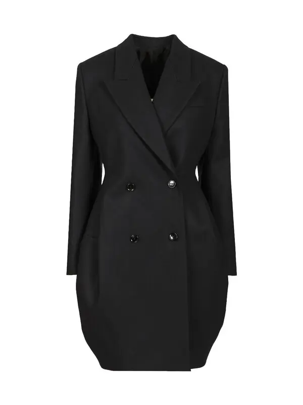 Alaïa Double-breasted Rounded Coat - Blue