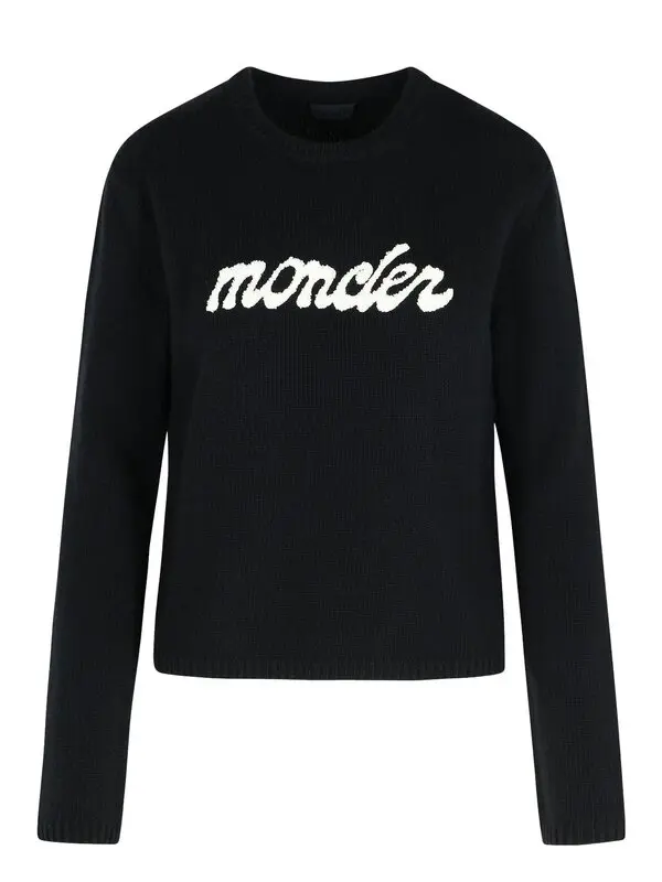 Moncler Virgin Wool And Cashmere Sweater - Black
