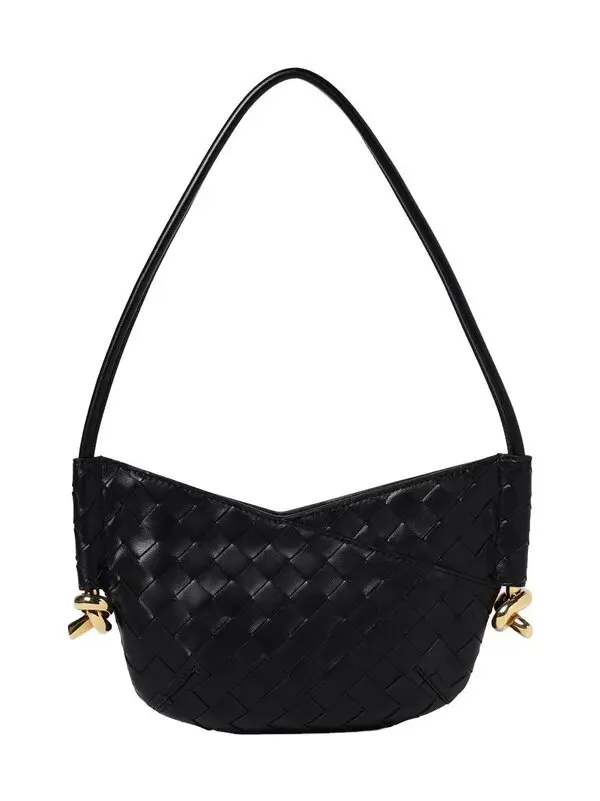 Bottega Veneta Woven Leather Mini Bag - Black