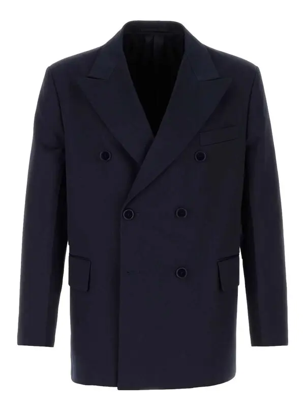 Prada Double Breasted Blazer - Blue