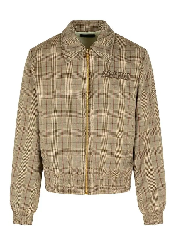 Amiri Plaid Virgin Wool Blend Jacket - Cream