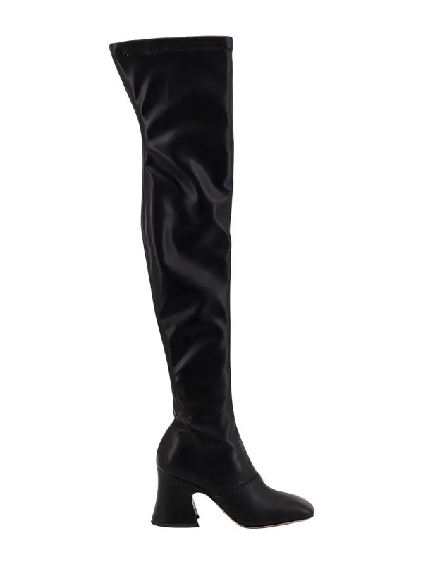 Chloé Janis Over The Knee Leather Boots - Black