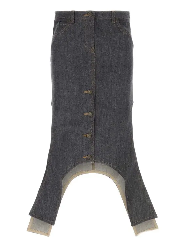 COURREGES Denim Skirt - Blue