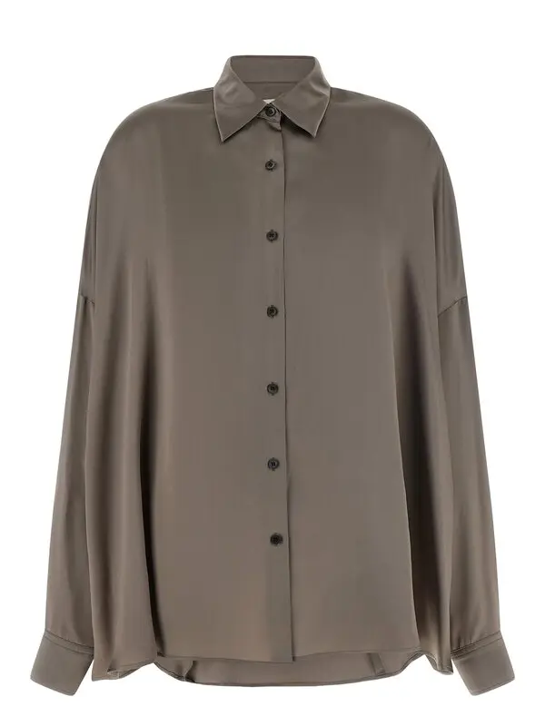 Dries Van Noten Casia Silk Shirt - Gray