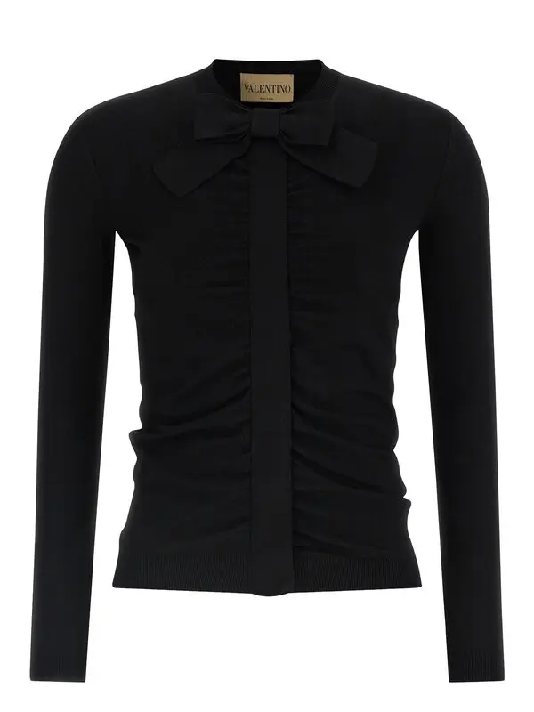 Valentino Garavani Bow Cardigan - Black