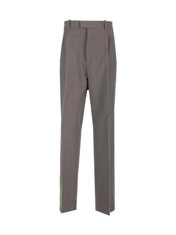 Bottega Veneta Stretch Wool Tricotine Trousers - Gray