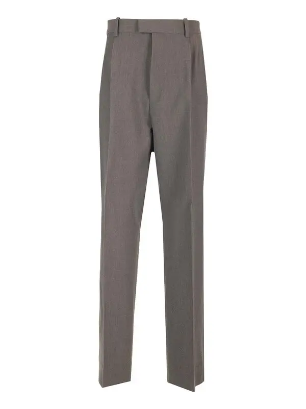 Bottega Veneta Stretch Wool Tricotine Trousers - Gray