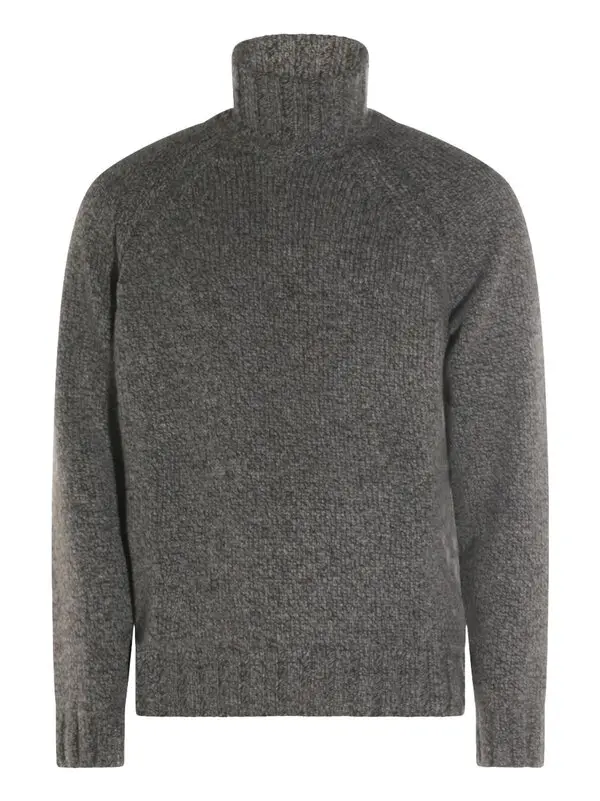 Zegna Ribbed Turtleneck Sweater - Gray