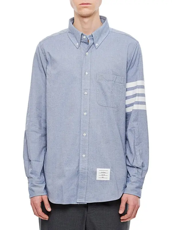 Thom Browne Classic 4bars Cotton Shirt - Multicolor