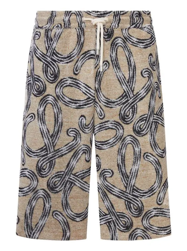 Loewe X Paula's Ibiza Anagram Jacquard Terry Shorts - Multicolor