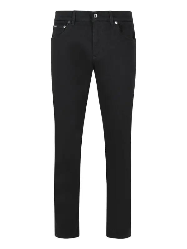 Dolce & Gabbana Slim Fit Stretch Cotton Jeans - Black