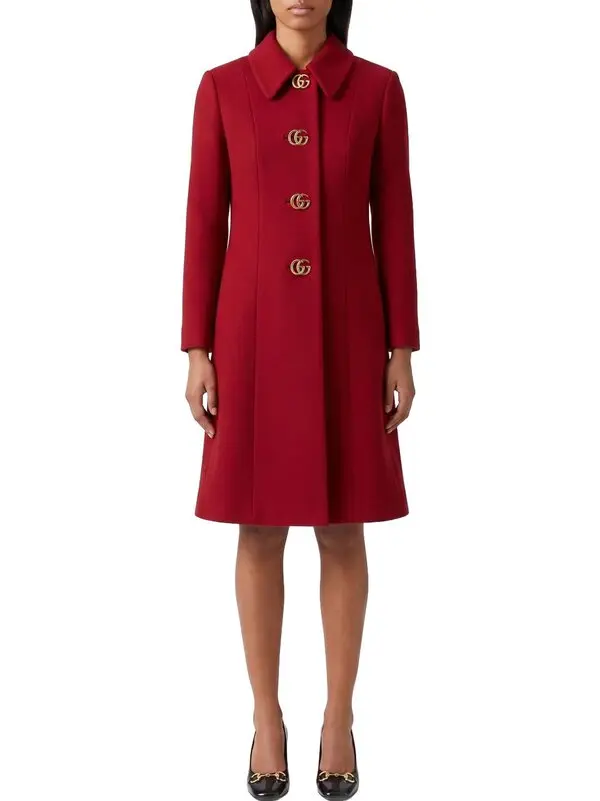 Gucci Wool Coat - Red