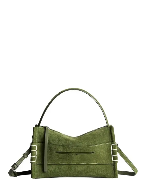 JW Anderson Small Loafer Bag In Suede - Multicolor