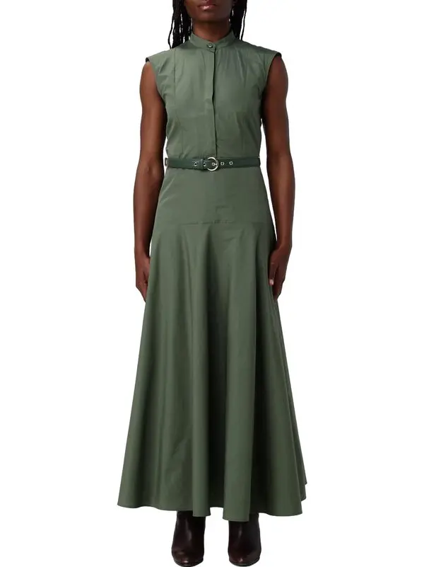 Max Mara Cotton Belted Midi Dress - Brown