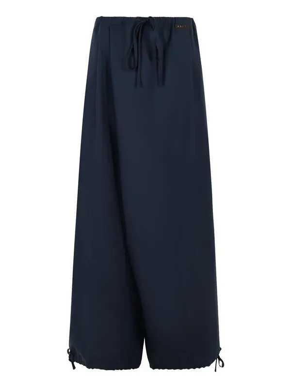 Marni Virgin Wool Wide-leg Trousers - Blue