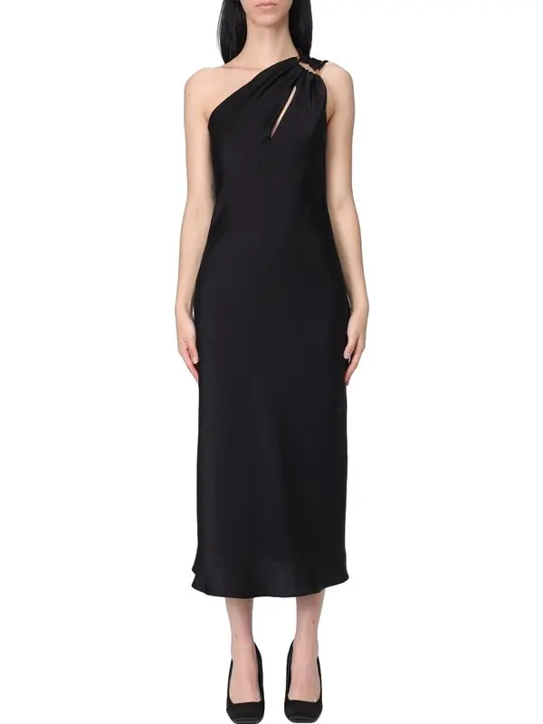Max Mara One-shoulder Asymmetrical Dress - Black