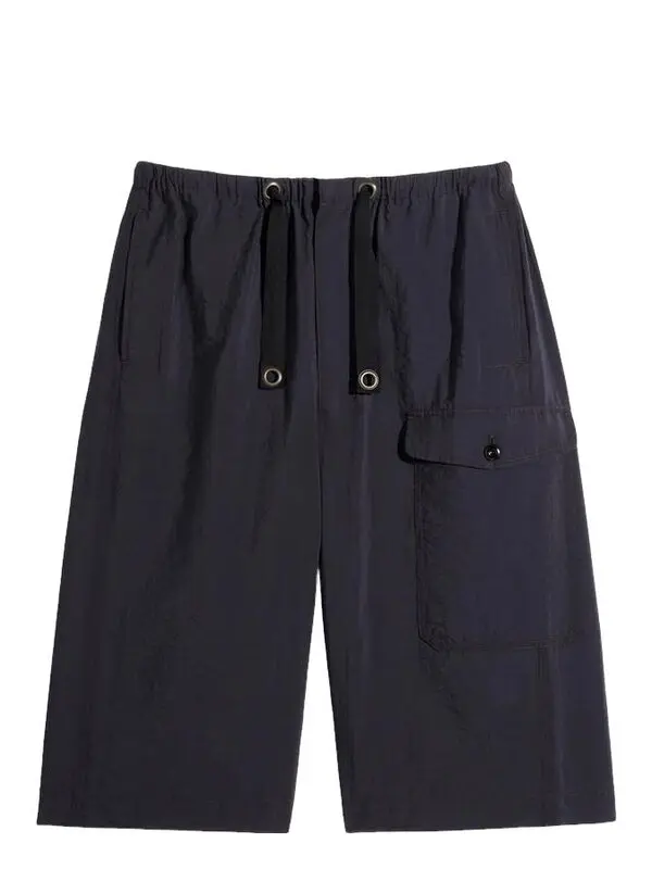 LEMAIRE Drawstring Cargo Shorts - Black