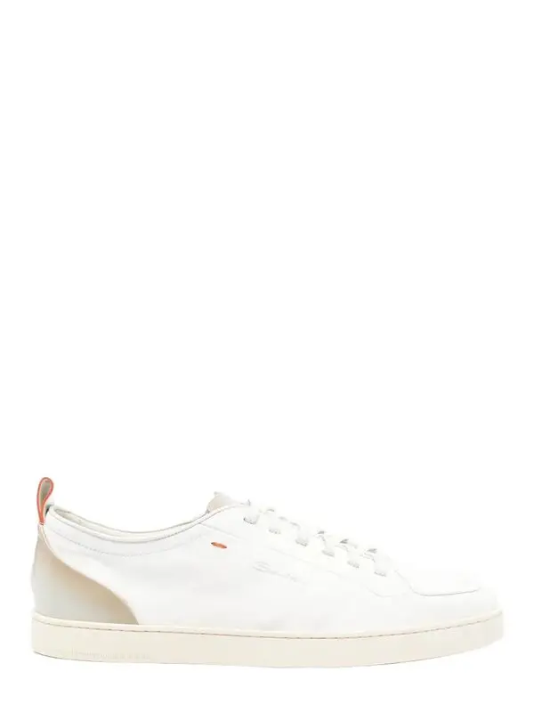 Santoni Montecarlo Leather Sneakers - White