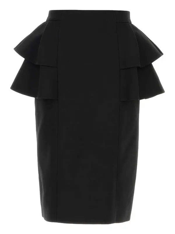 Valentino Garavani Crepe Skirt - Black