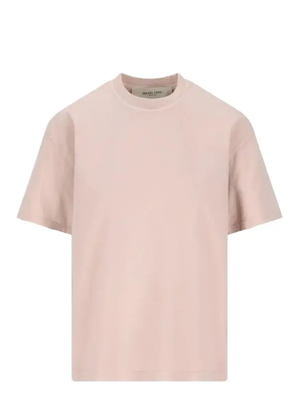 GOLDEN GOOSE Boxy Cotton Jersey T-shirt With Logo Patch - Multicolor