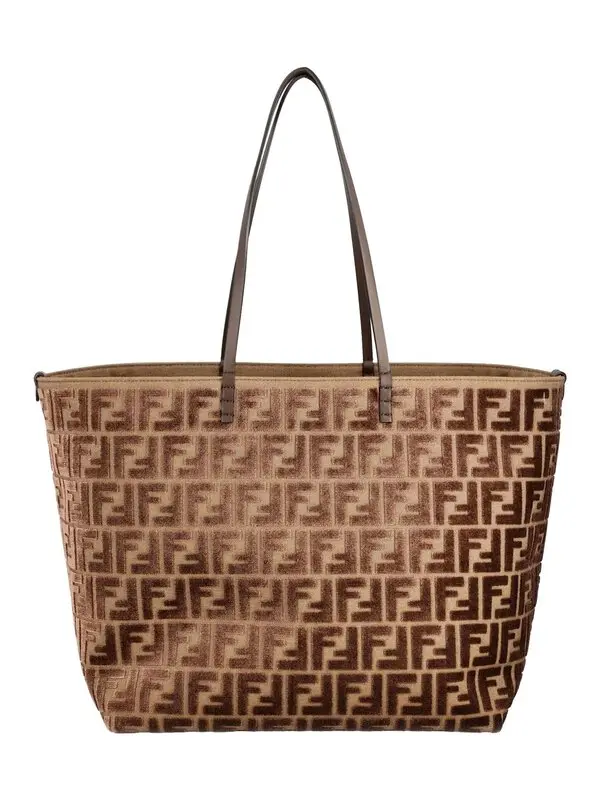Fendi Large Ff Jacquard Fabric Shopping Bag - Multicolor
