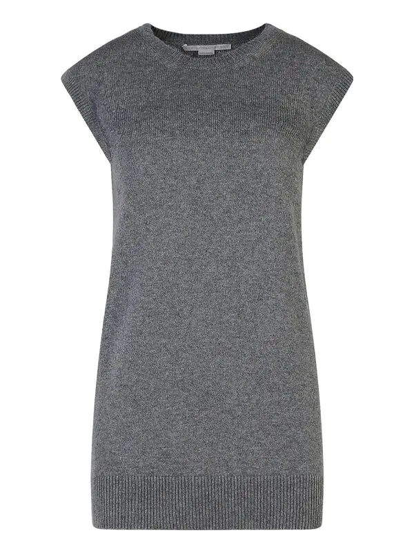 Stella McCartney Sleeveless Regenerated Cashmere Sweater - Gray