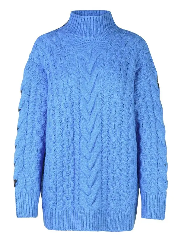 Stella McCartney Two-tone Alpaca Blend Turtleneck Sweater - Multicolor