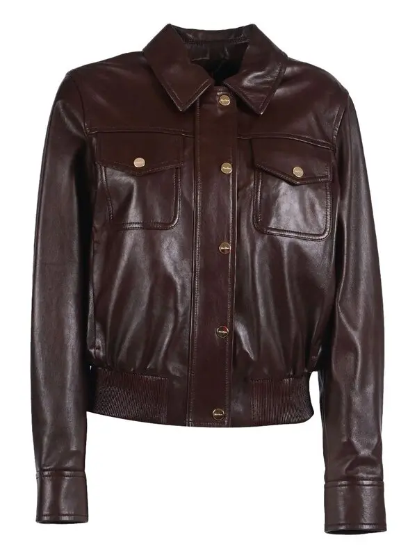 Max Mara Leather Jacket - Brown