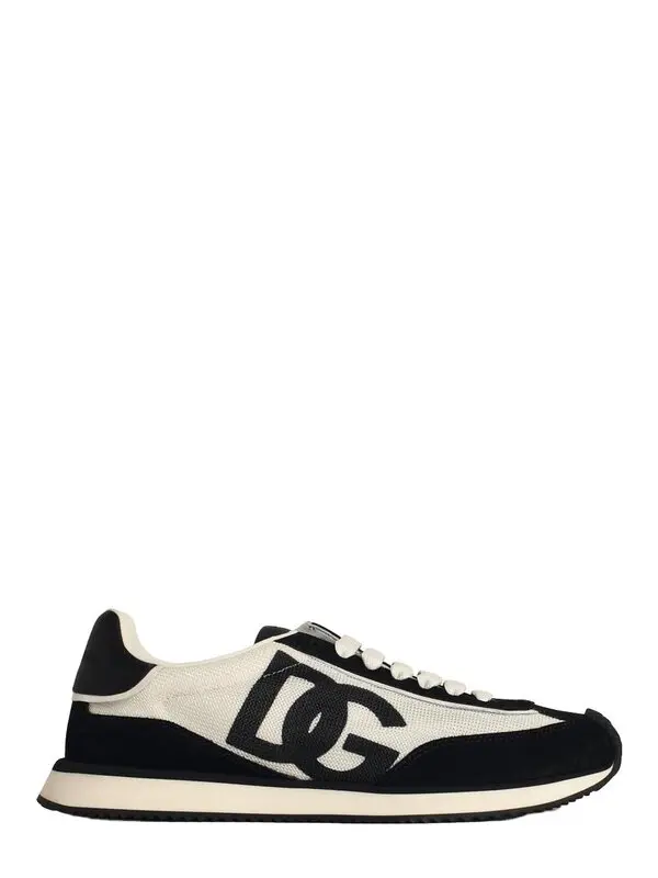 Dolce & Gabbana Leather Blend Sneakers - White