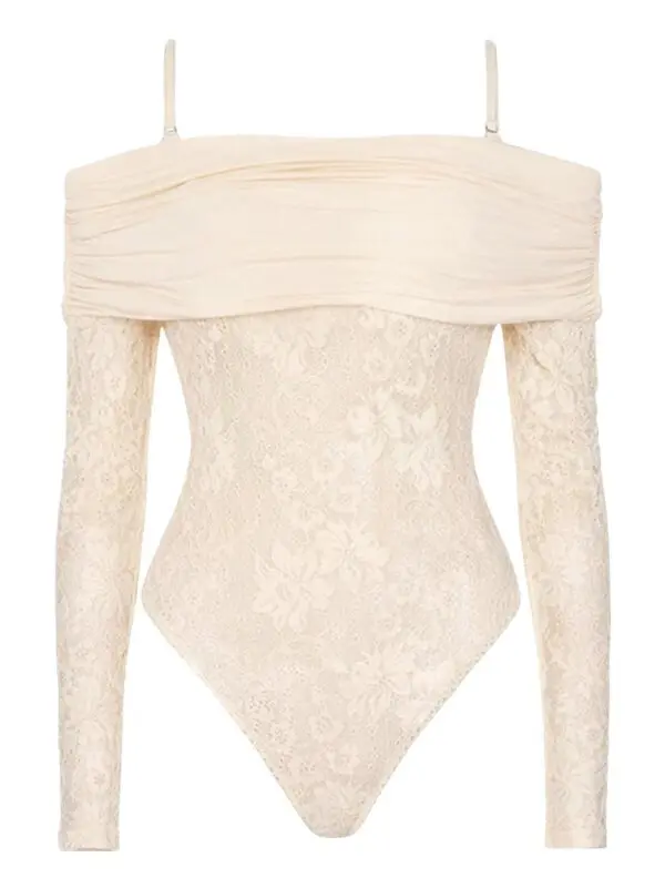 Zimmermann Lace Bodysuit - Cream