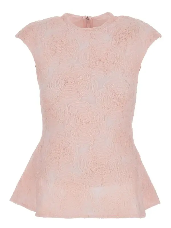 ROTATE BY BIRGER CHRISTENSEN Sleeveless Floral Motif High Neck Top - Multicolor