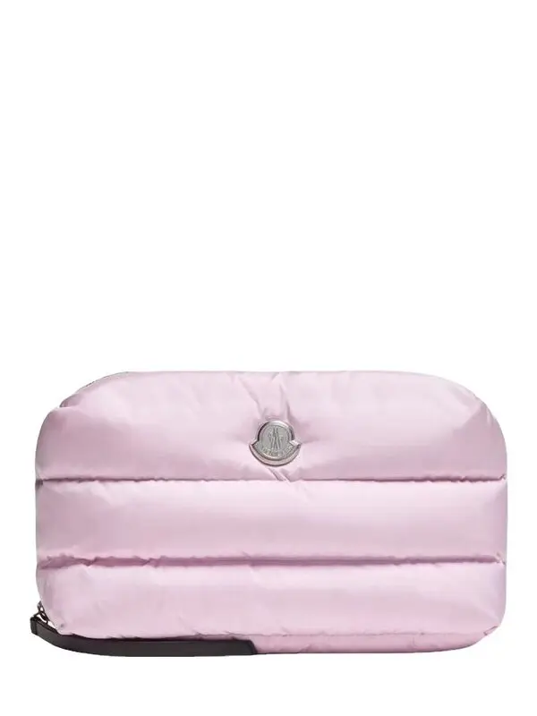 Moncler Quilted Design Makeup Bag - Pink