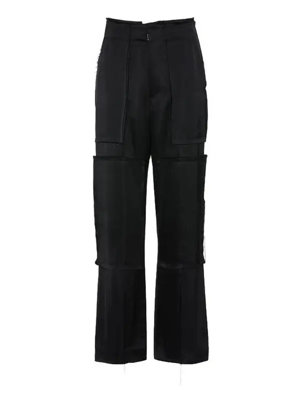 MAISON MARGIELA Viscose Trousers - Black
