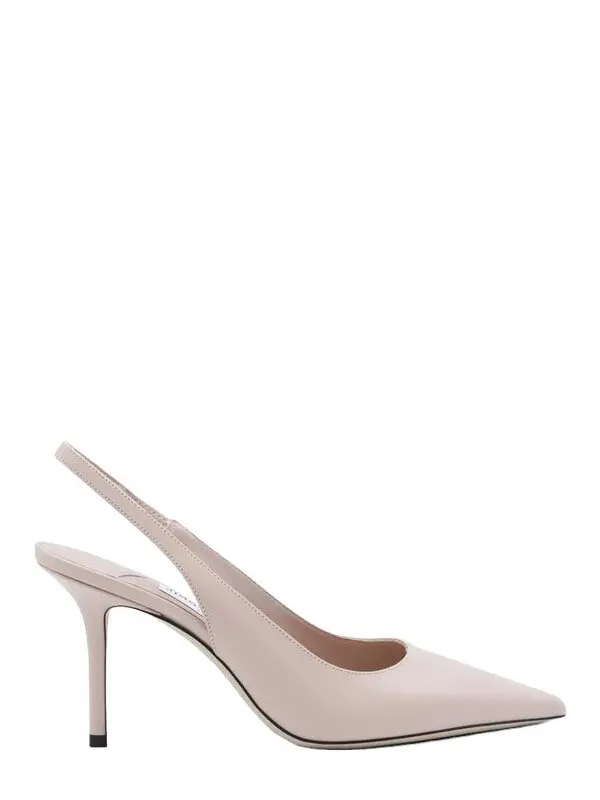 JIMMY CHOO Light Pink Pointed Toe Slingback Strap Heels - Cream