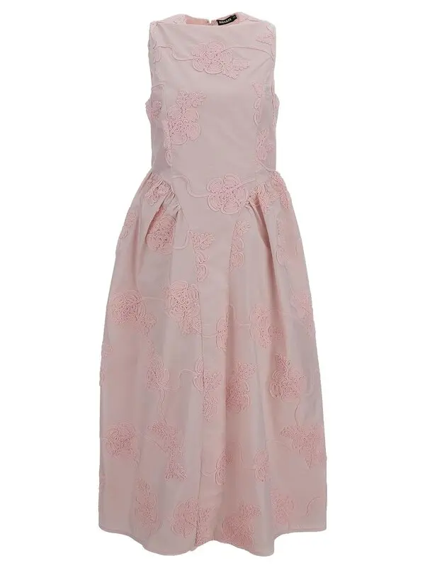 ROTATE BY BIRGER CHRISTENSEN Floral Embroidered Midi Dress - Multicolor