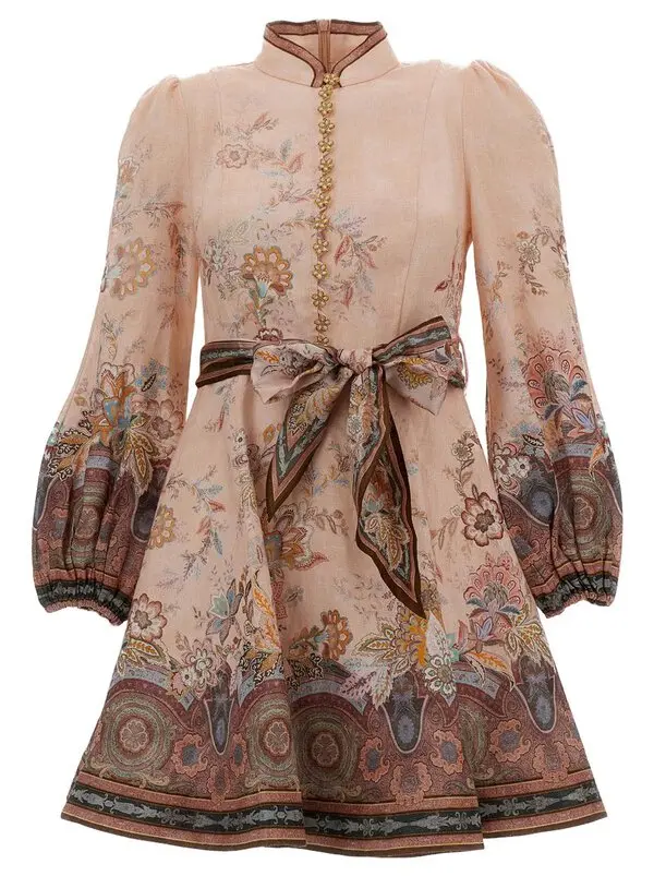 Zimmermann Alchemy Button Mini Dress - Multicolor