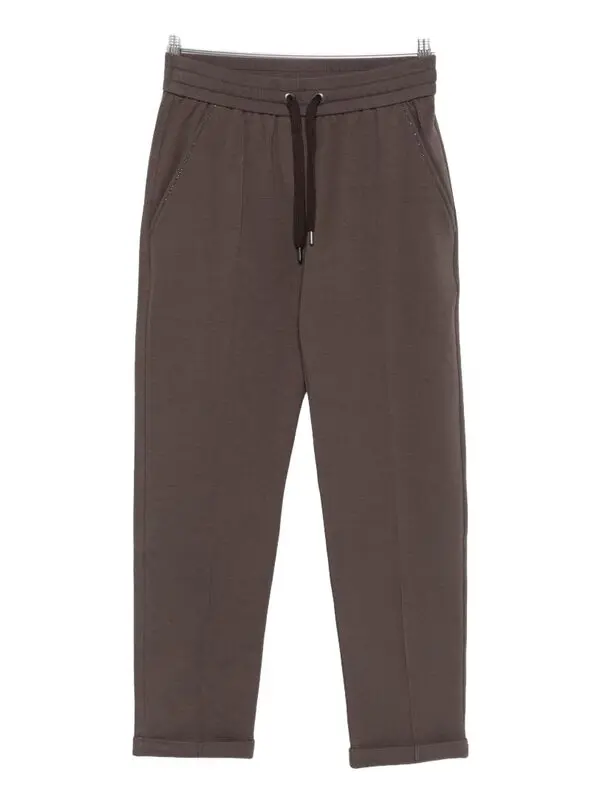 Brunello Cucinelli Cotton Drawstring Trousers - Multicolor