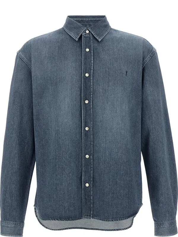 Saint Laurent Cassandre' Shirt - Blue